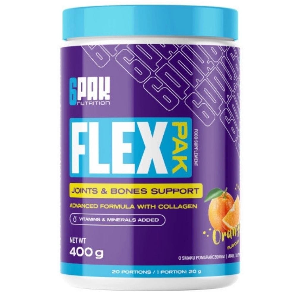 6PAK Flex Pak, Hydrolysiertes Kollagen MSM Glucosaminsulfat, Orangenge ...