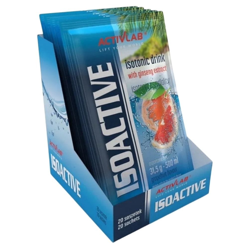 Activlab Isoactive Isotonic mit Ginseng, Grapefruit - 20 Sachets – Medpak