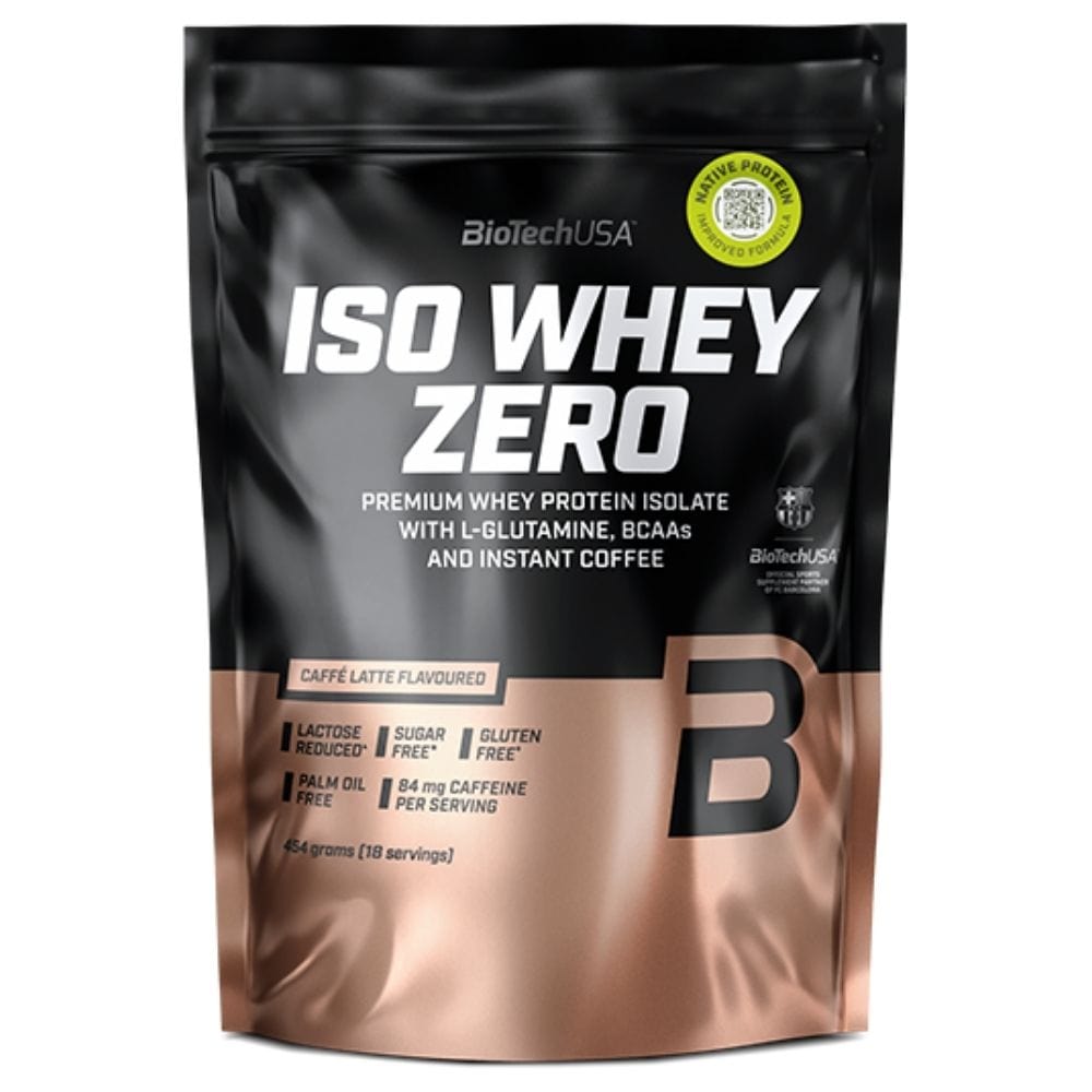 BioTech USA Iso Whey Zero, Kaffee Latte - 454 g – Medpak
