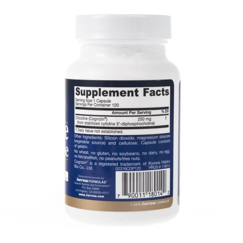 Jarrow Formulas Citicolin (CDP Cholin) 250 mg - 120 Kapseln – Medpak